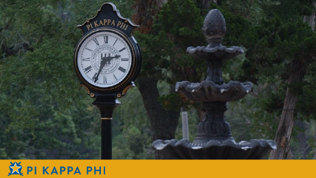 Pi Kappa Phi Clock commemorates chapter’s 50th anniversary | Pi Kappa ...